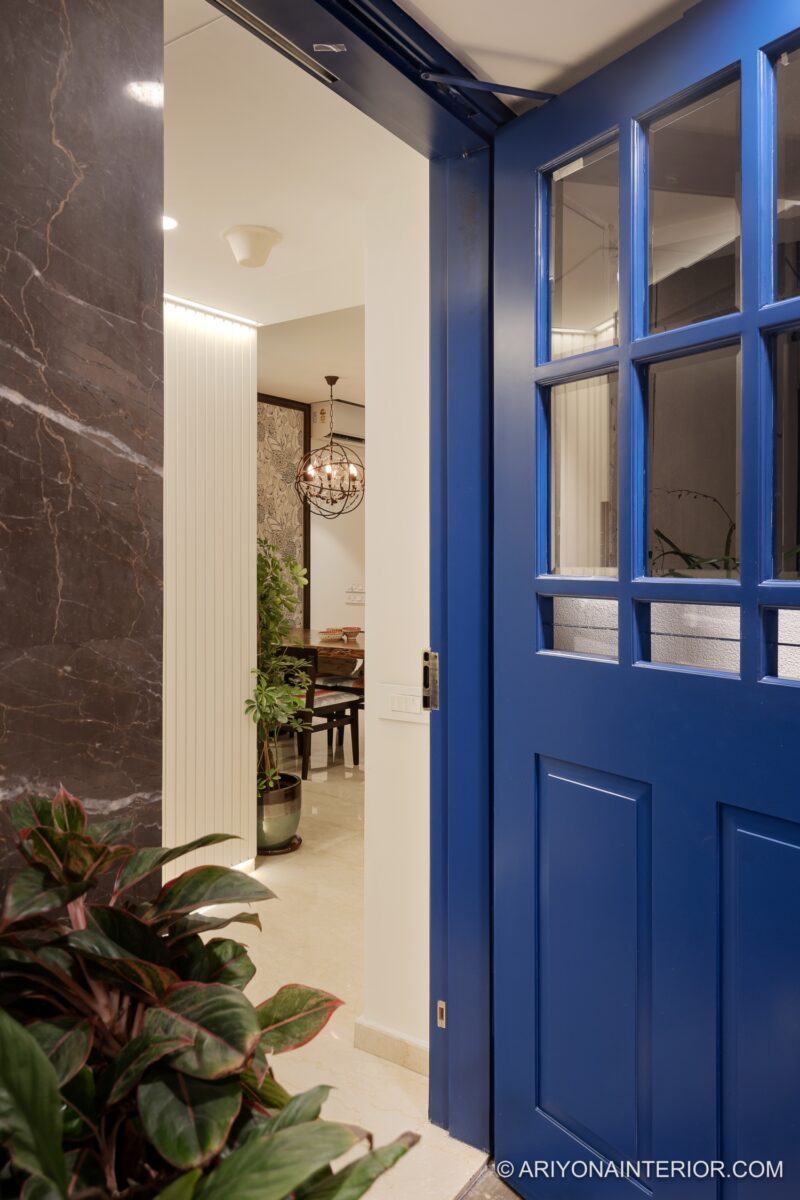 Almost Blue Living Room - Blue Door Project • One Brick At A Time