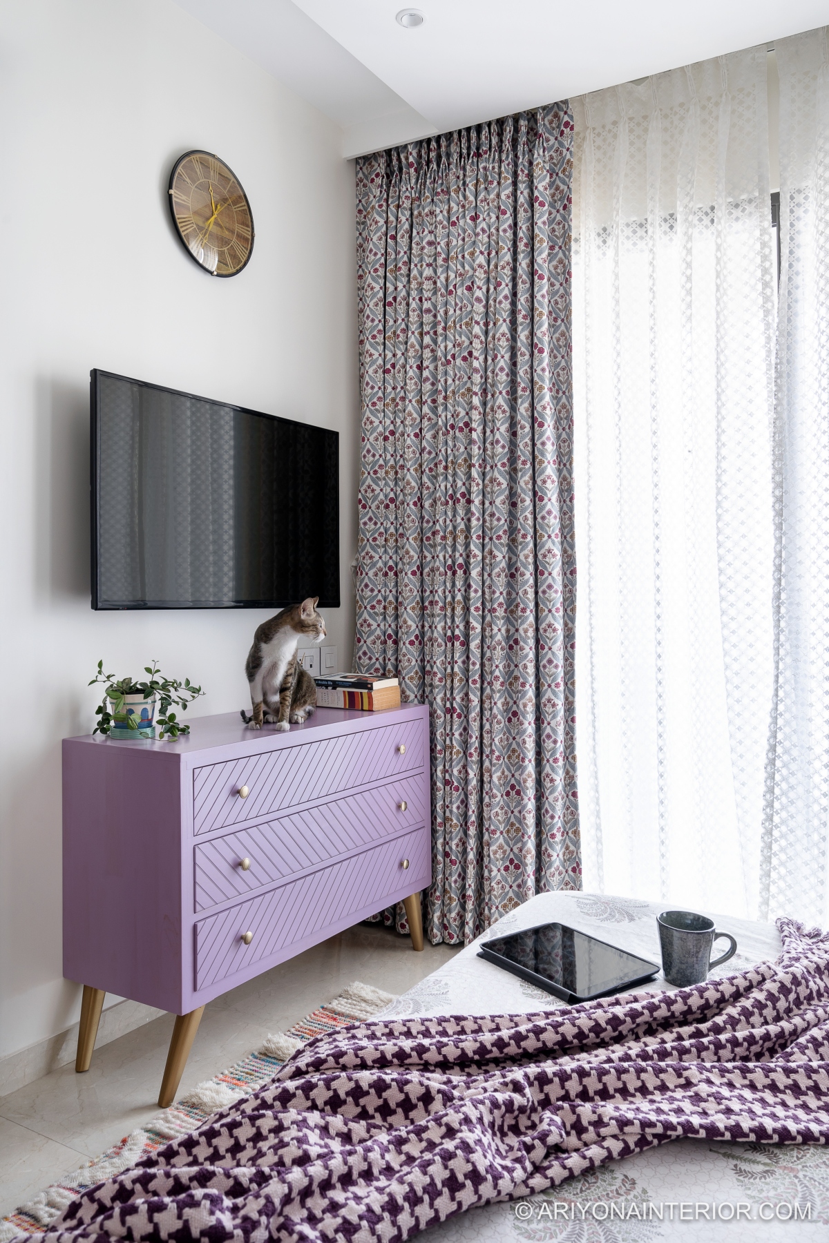 Lavender Guest Room - Blue Door Project • One Brick At A Time